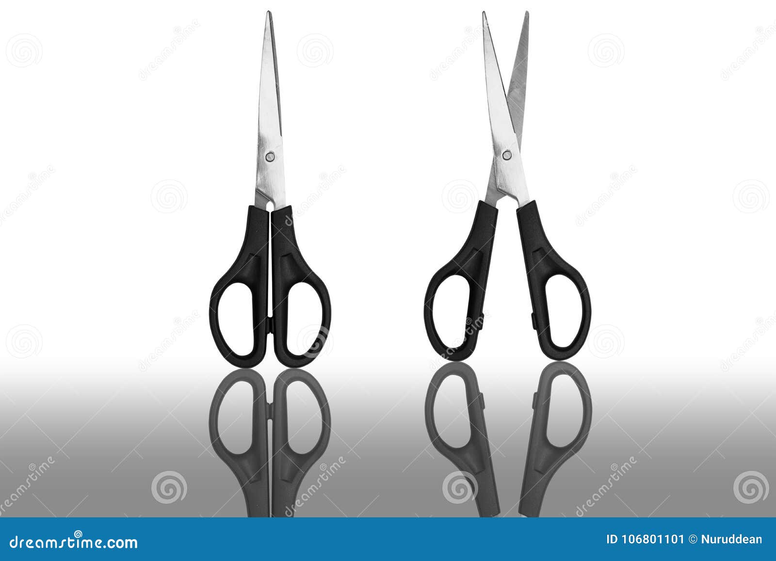 Scissors on White Background Stock Image - Image of cutting, closeup ...