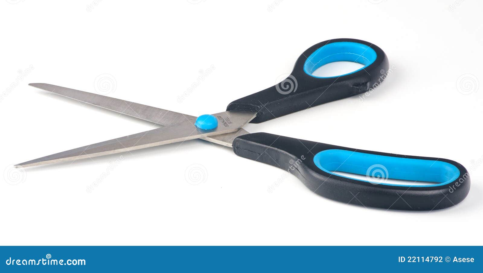 Scissors on White Background Stock Photo - Image of newspaper, paper ...