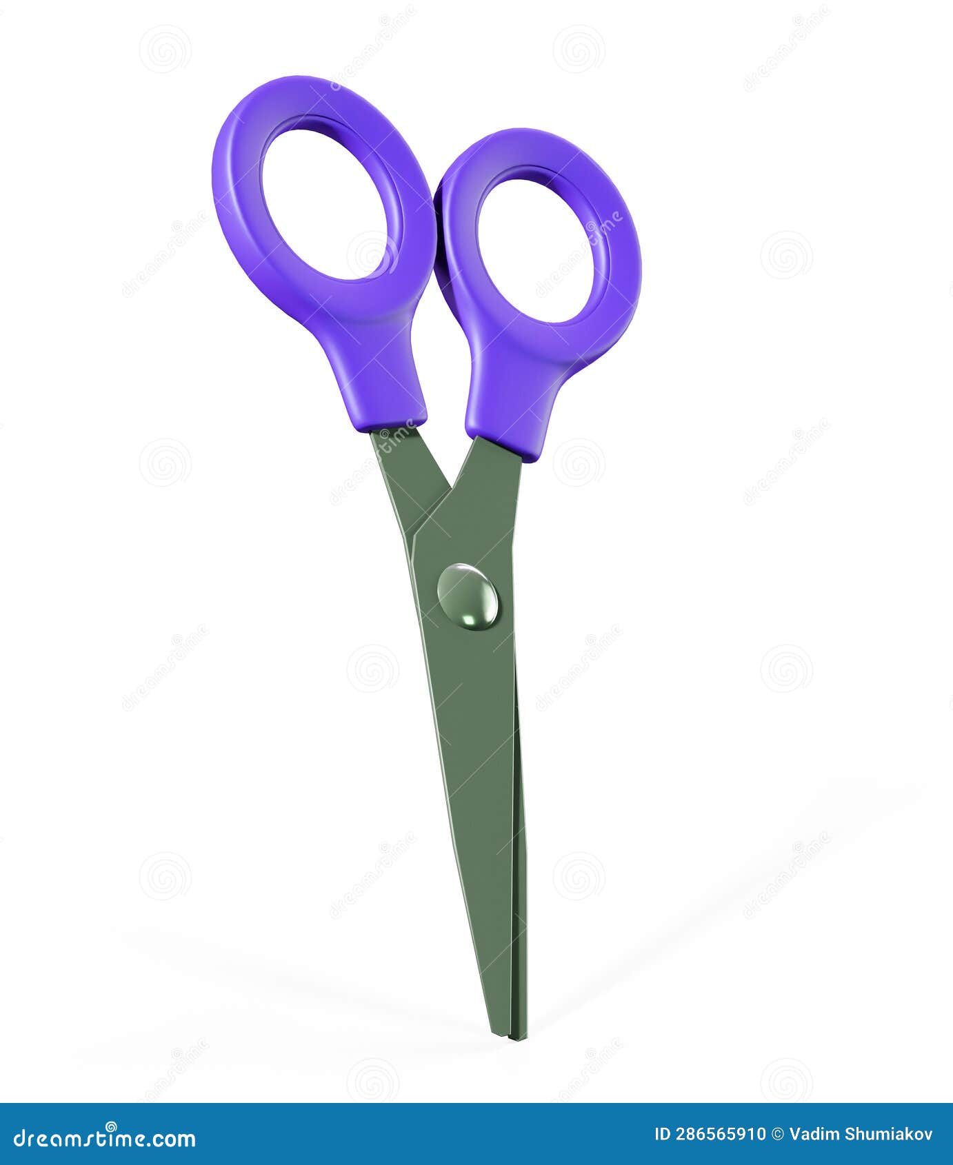 Scissors on a White Background. 3d Illustration Stock Illustration ...