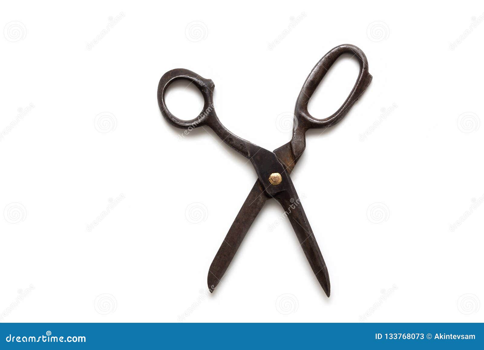 Scissors on a White Background Stock Image - Image of rustic, scissors ...