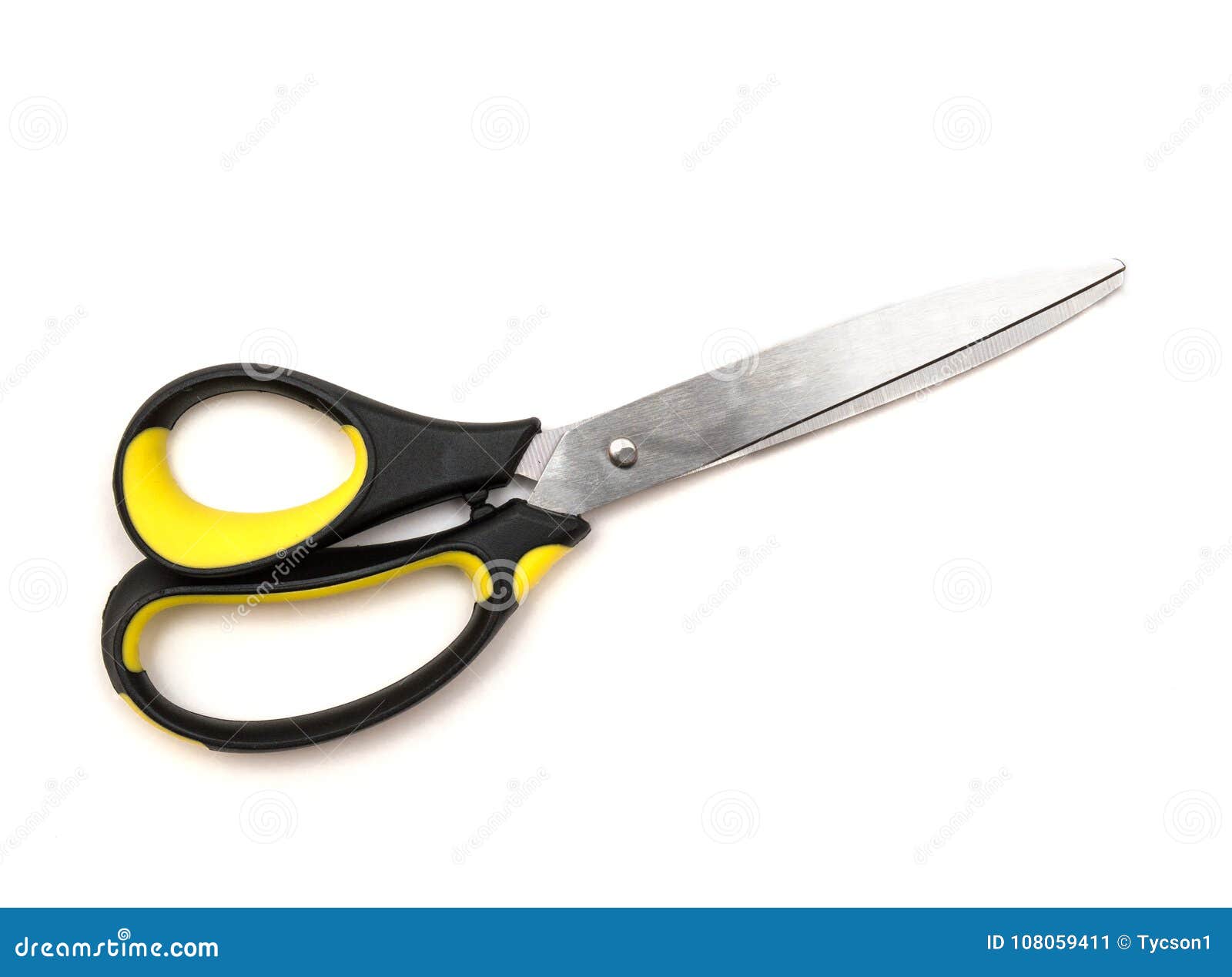 Scissors on White Background Stock Image - Image of plastic, isolated ...