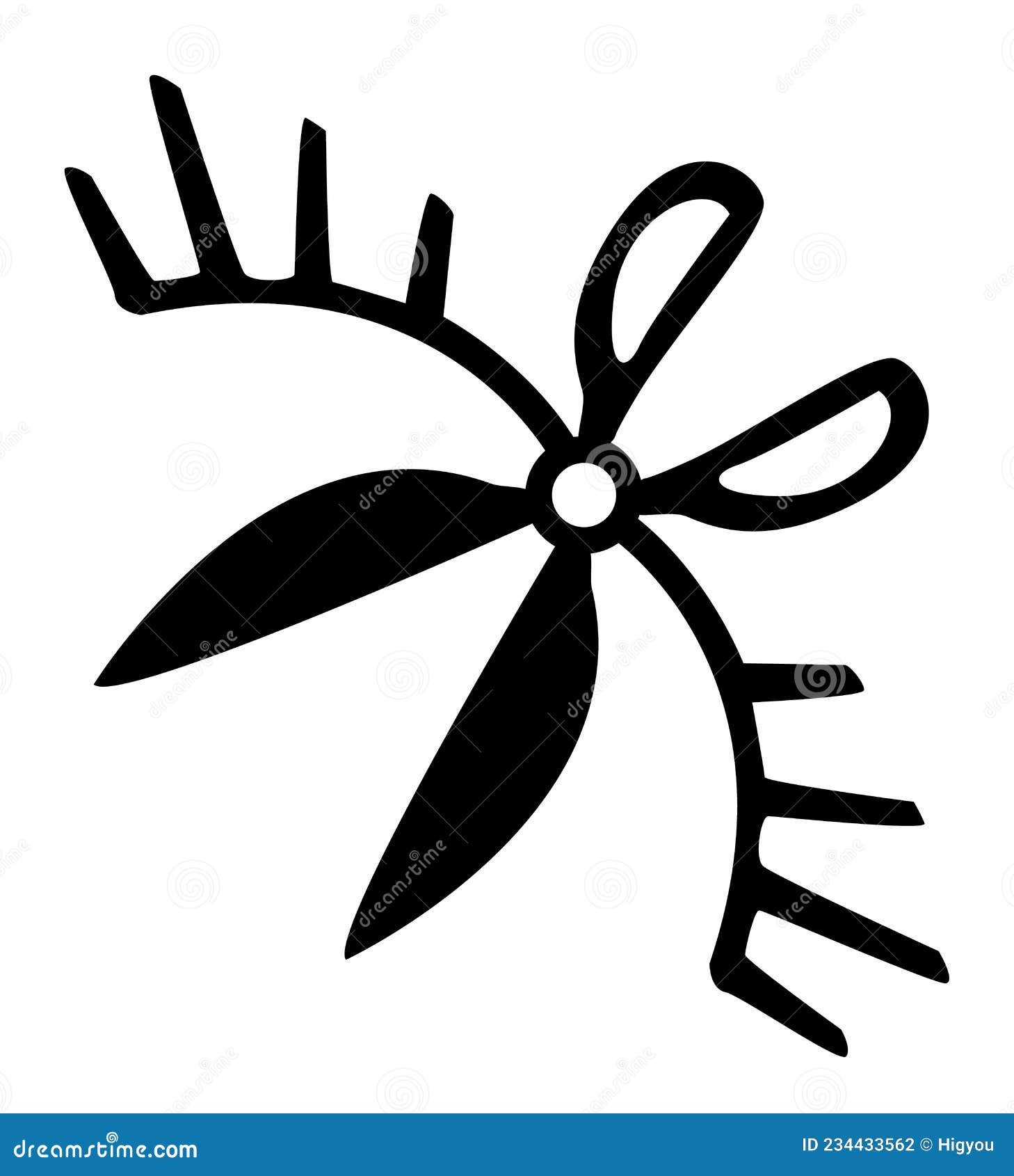 Scissors Winged Symbol stock vector. Illustration of isolated - 234433562