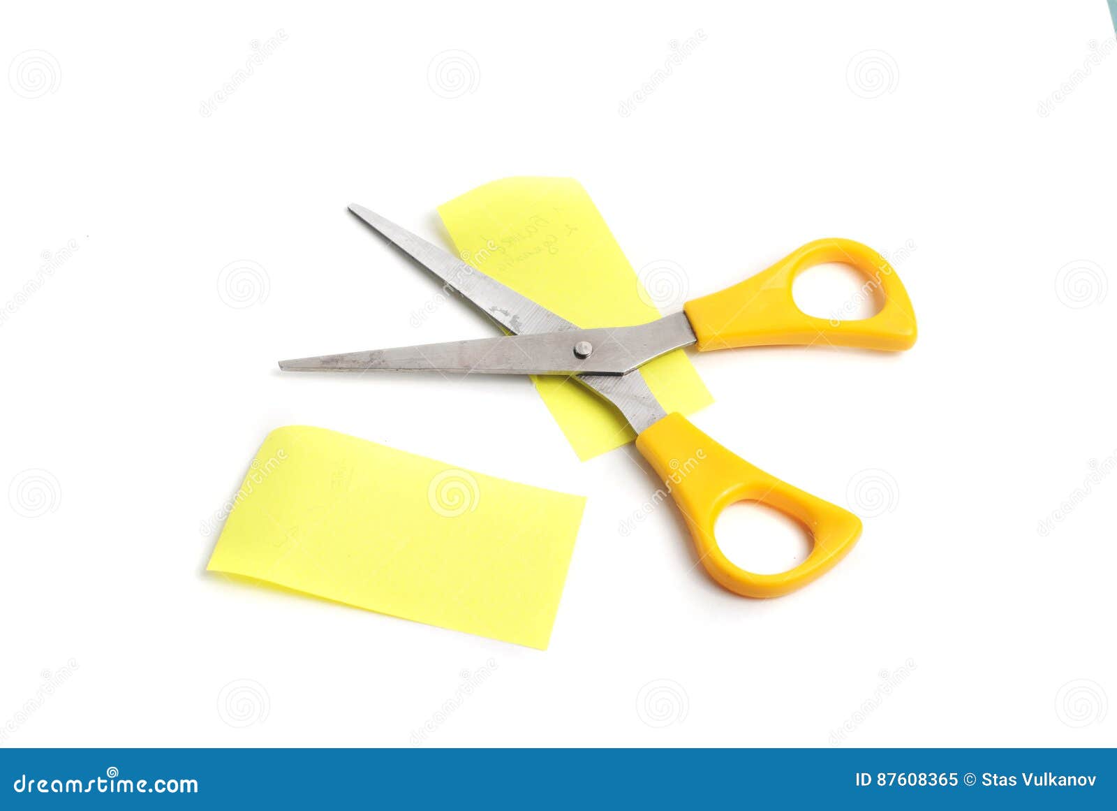 Scissors with Yellow Handles, Stock Image - Image of object, stationery ...