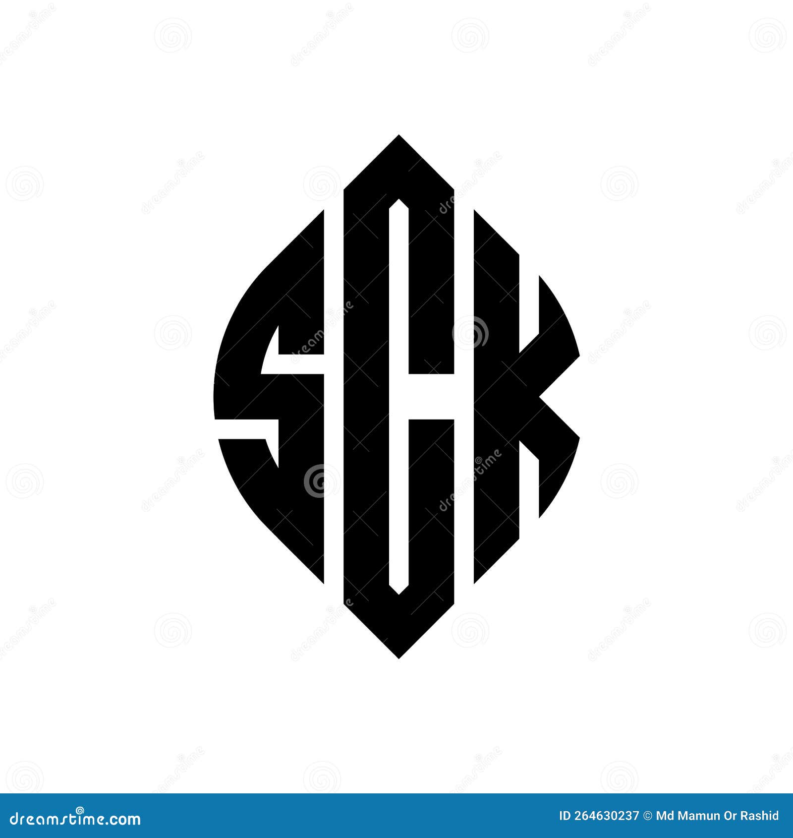 SCK Circle Letter Logo Design with Circle and Ellipse Shape. SCK ...