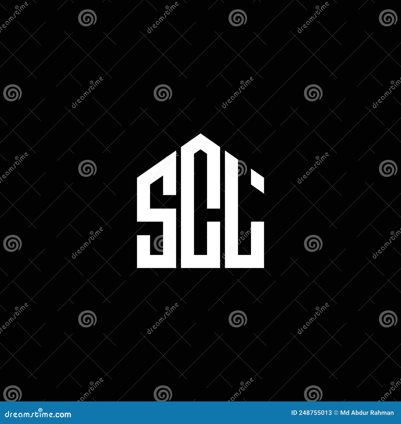 SCL Letter Logo Design on BLACK Background. SCL Creative Initials ...