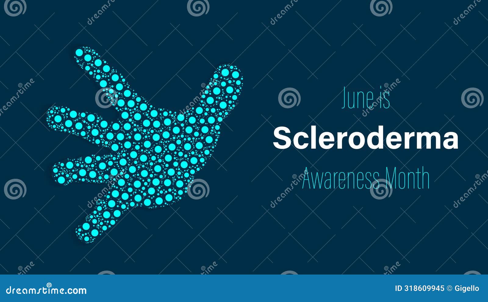 Scleroderma Awareness Month. Observed Yearly In June. EPS10 Vector ...