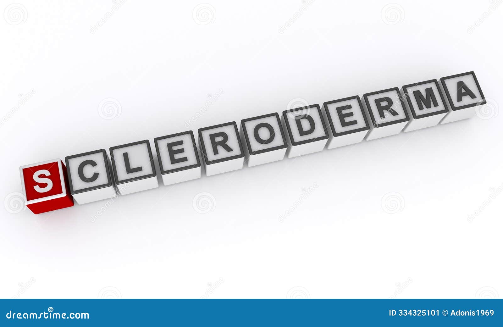 Scleroderma Word Block On White Stock Image | CartoonDealer.com #334325101