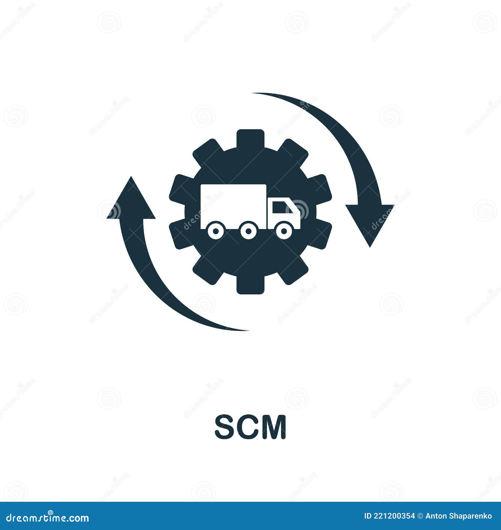 Scm Icon. Simple Creative Element. Filled Monochrome Scm Icon for ...