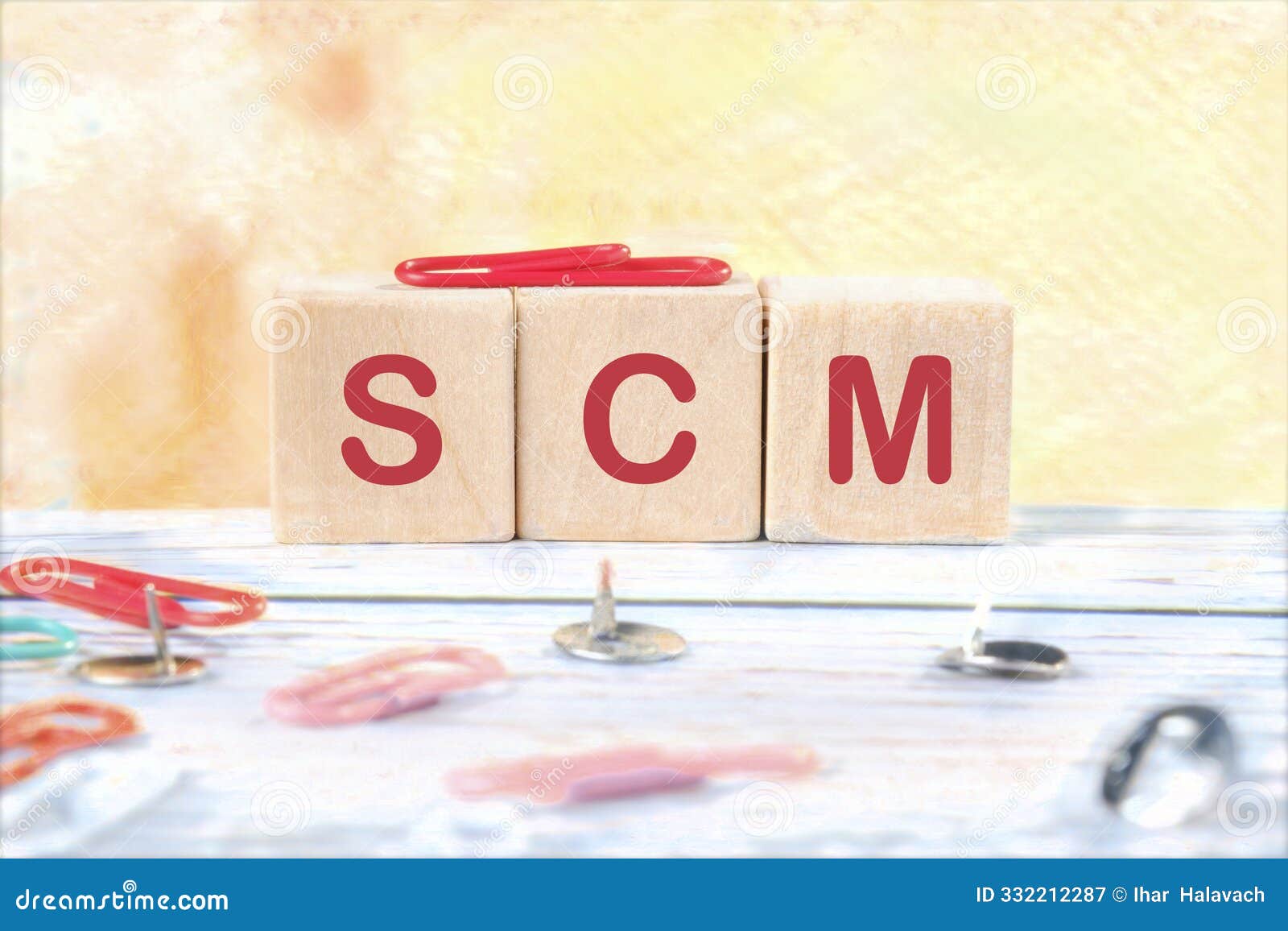 SCM Short for Supply Chain Management. SCM Assembled from Cubes on a ...
