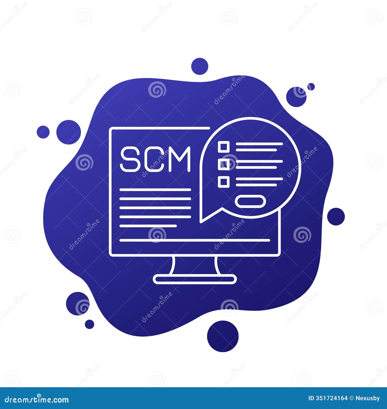 SCM Software Line Icon, Supply Chain Management Stock Vector ...