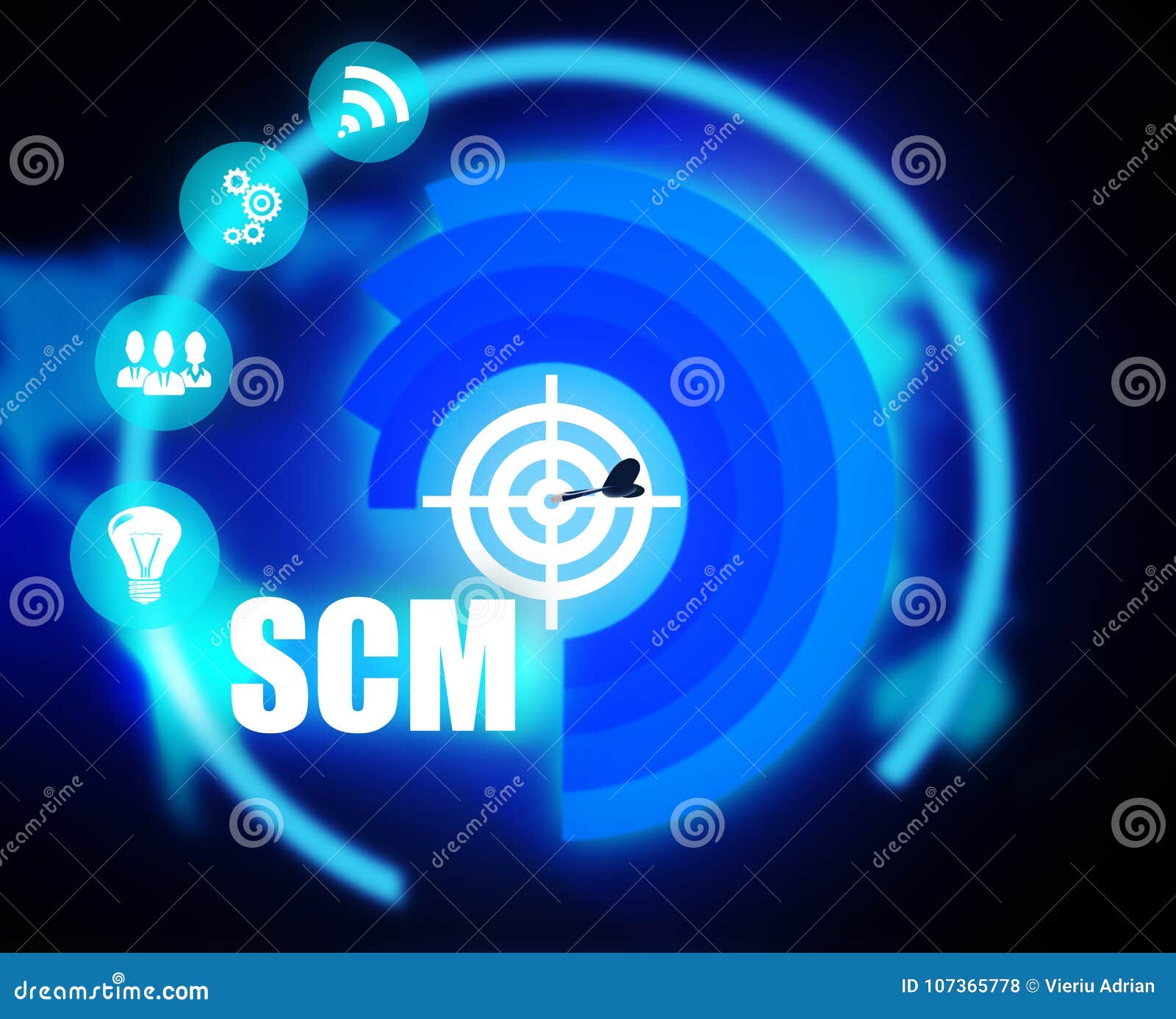 Scm Strategy plan graphic stock illustration. Illustration of global ...