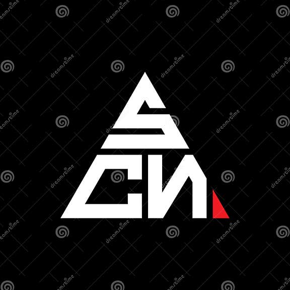 SCN Triangle Letter Logo Design with Triangle Shape. SCN Triangle Logo ...