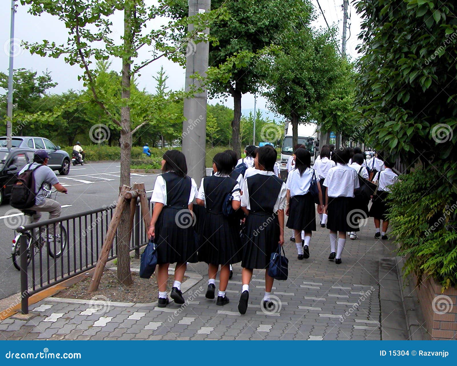 Scolare giapponesi immagine stock editoriale. Immagine di città - 15304