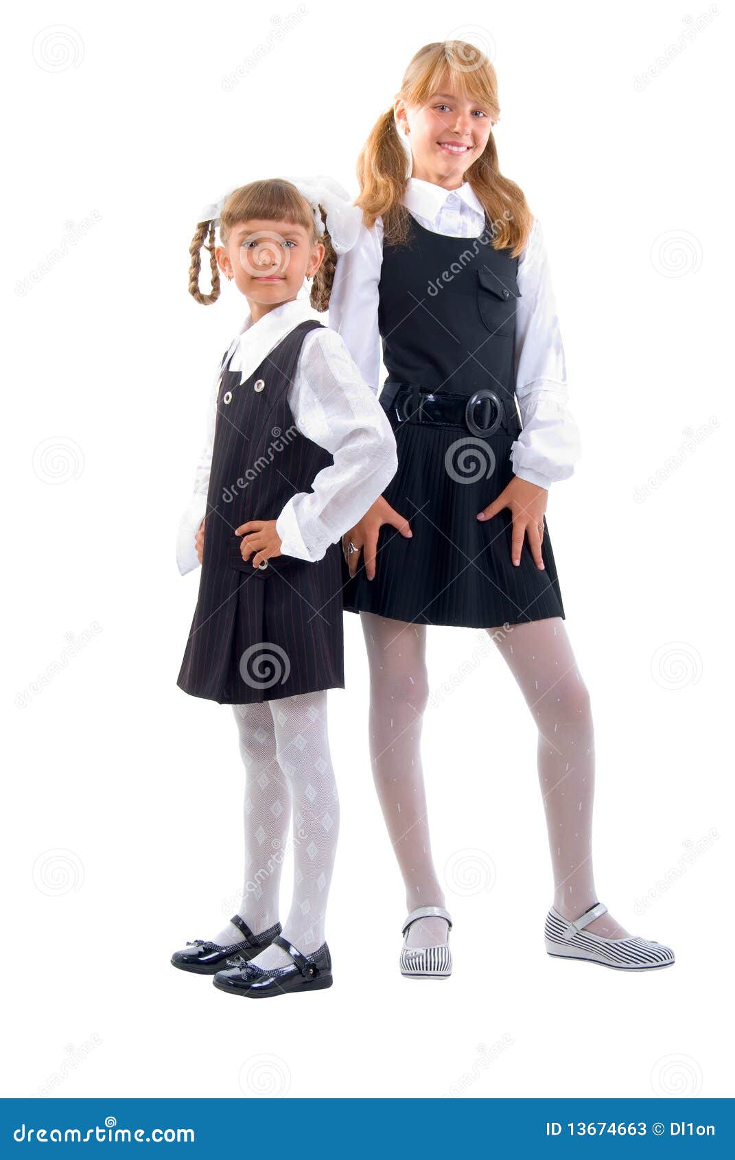 Scolare in uniforme. immagine stock. Immagine di imparare - 13674663