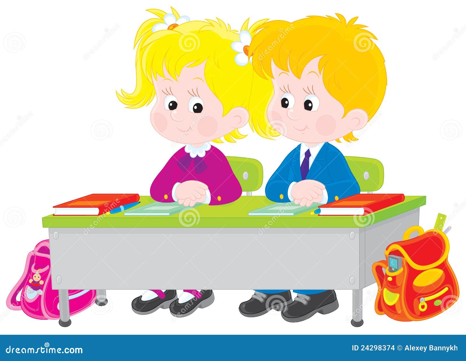 Scolari alla lezione illustrazione vettoriale. Illustrazione di ...