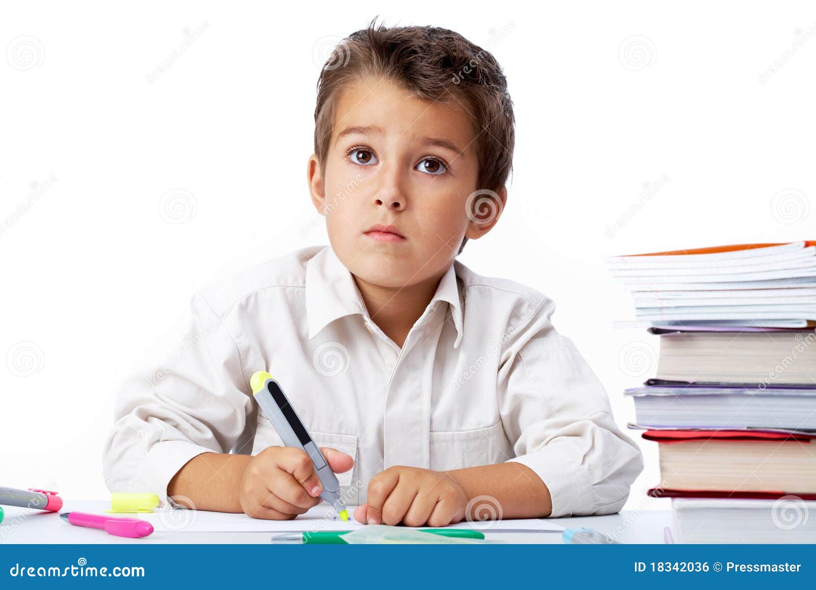 Scolaro fotografia stock. Immagine di bambini, diligente - 18342036