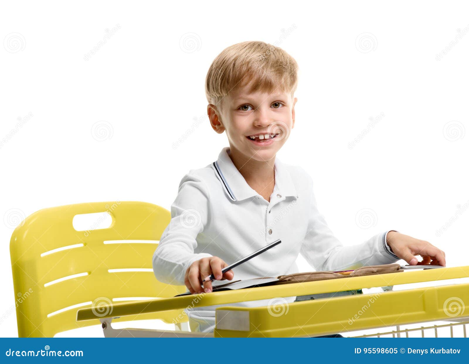 Scolaro Che Gode Della Lezione Immagine Stock - Immagine di felice ...