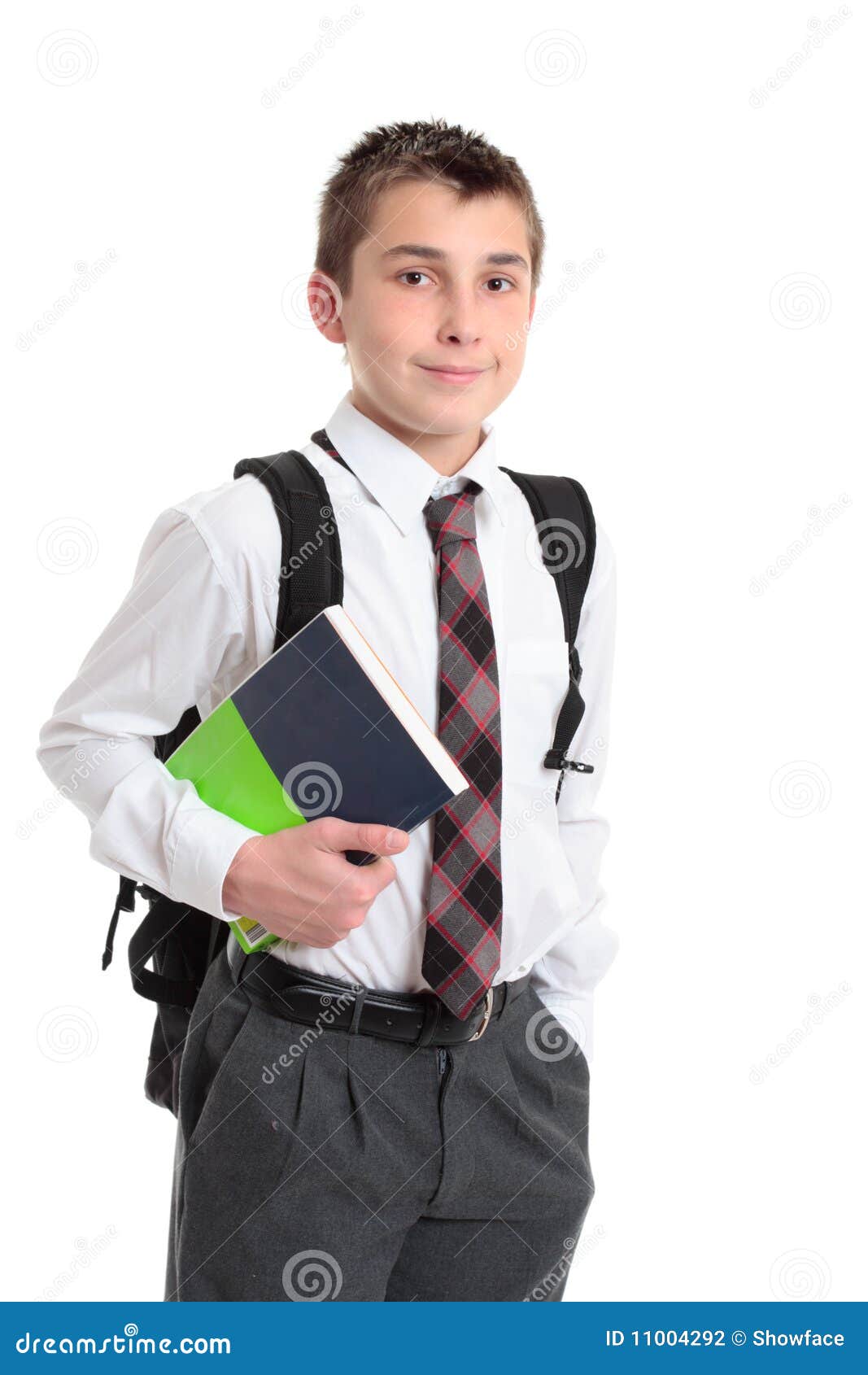 Scolaro Con I Libri E Lo Zaino Fotografia Stock - Immagine di caucasico ...