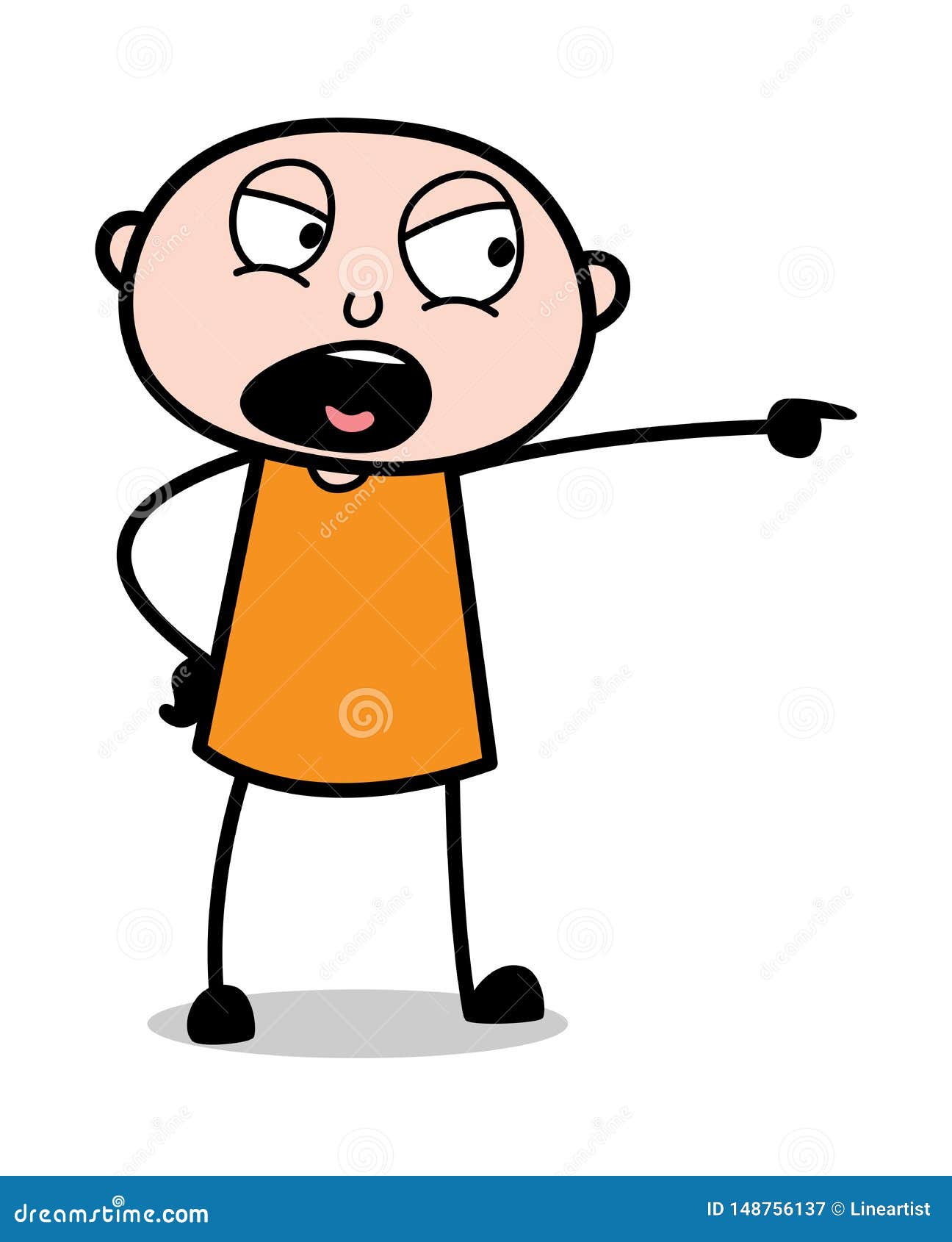 Scolding - Cartoon Thief Criminal Guy Vector Illustration Stock ...