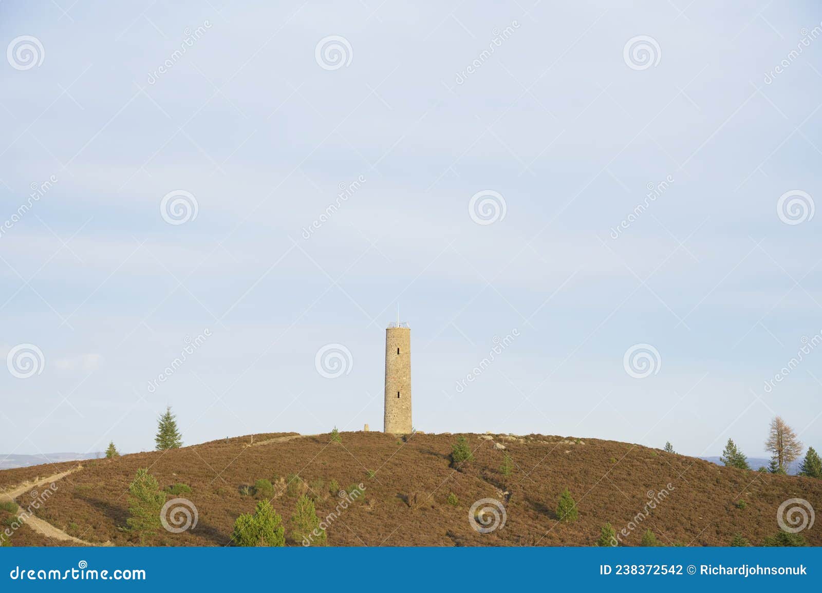 Scolty Hill Tower in Banchory during Sunset Stock Photo - Image of ...