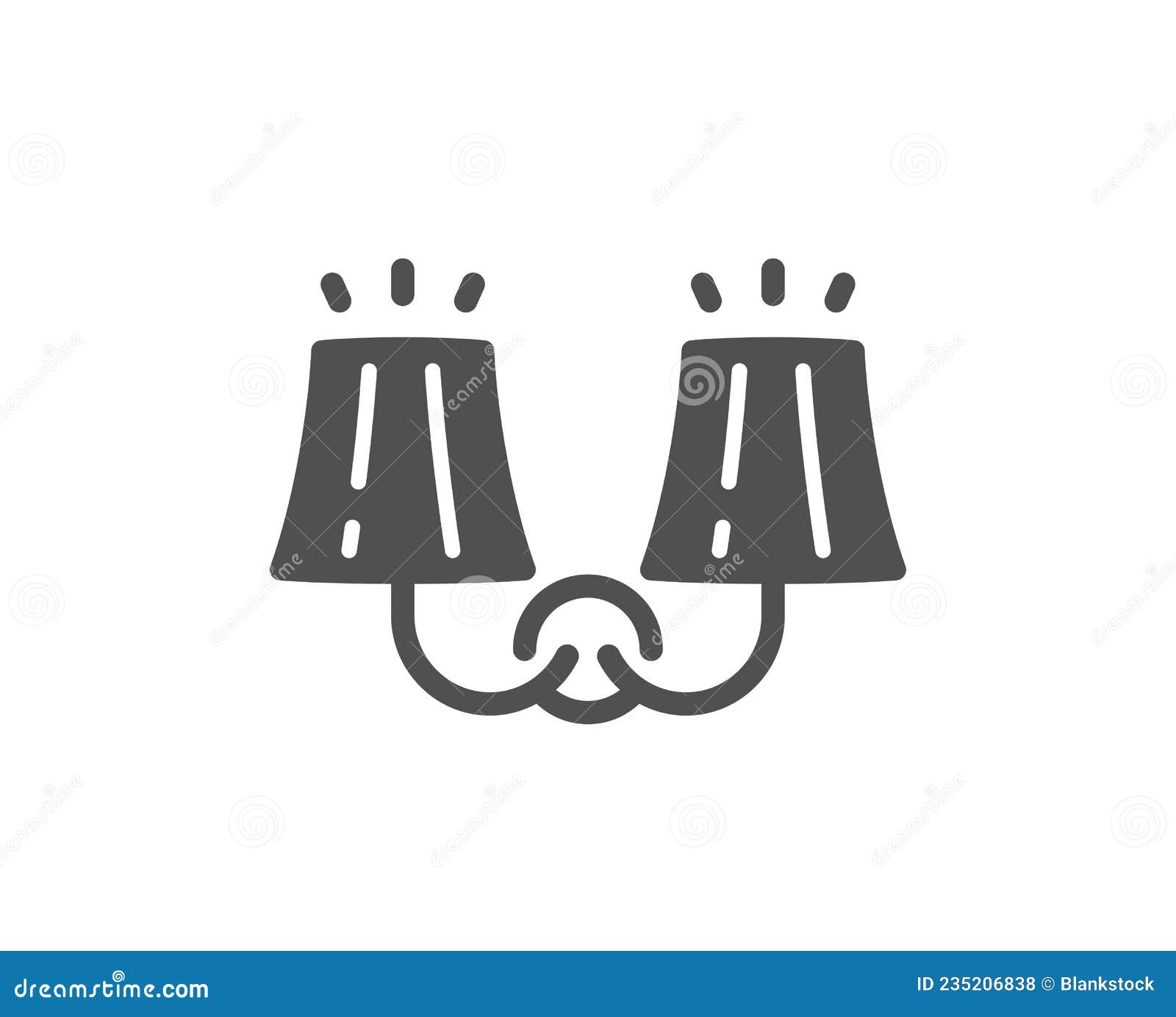Sconce Light Icon. Wall Lamp Sign. Vector Stock Vector - Illustration ...