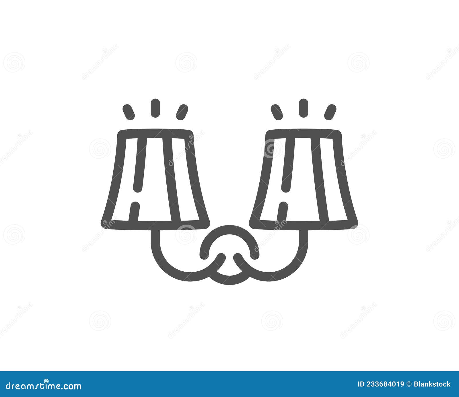 Sconce Light Line Icon. Wall Lamp Sign. Vector Stock Vector ...