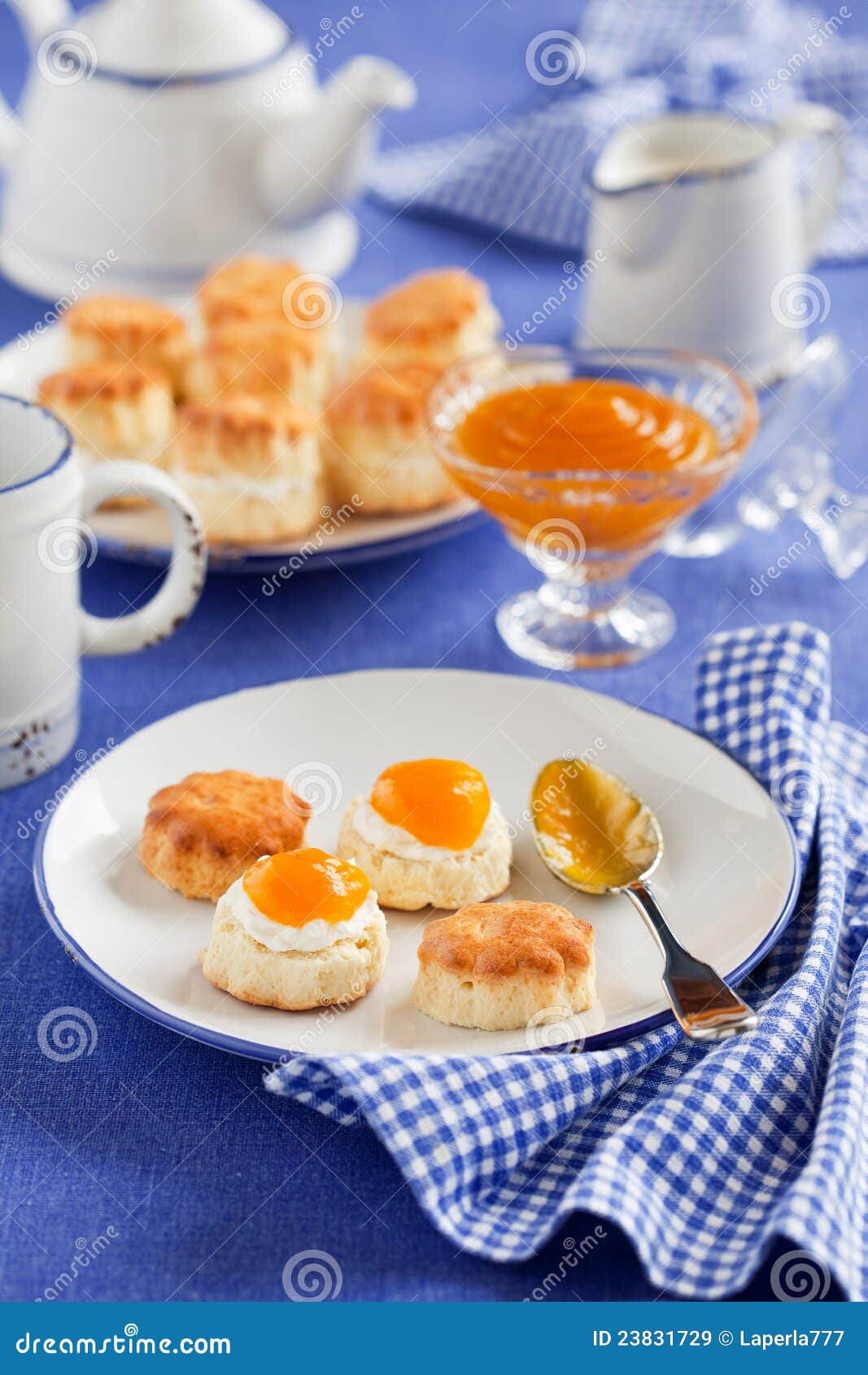 Scones stock image. Image of plate, breakfast, homemade - 23831729