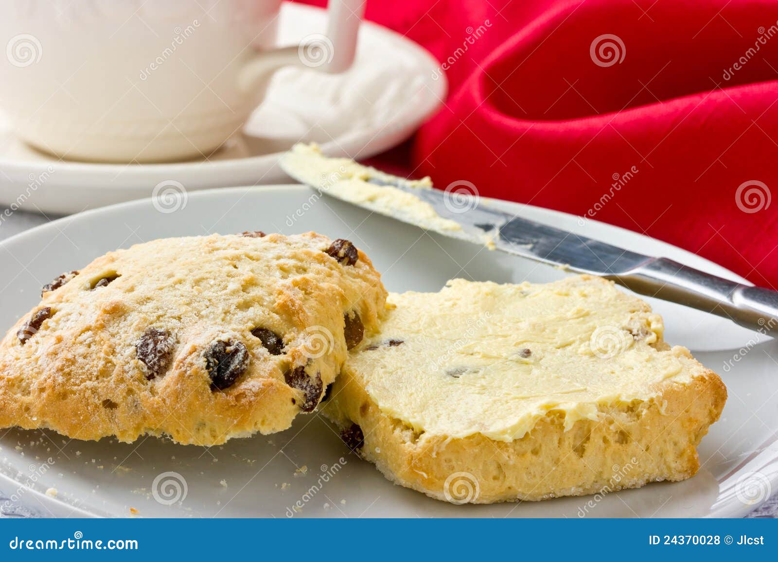 Scones and tea. stock photo. Image of tasty, biscuit - 24370028