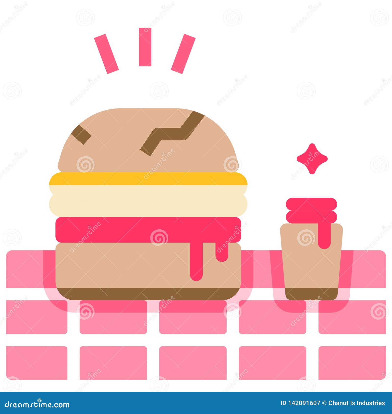 Scones flat illustration stock vector. Illustration of dessert - 142091607