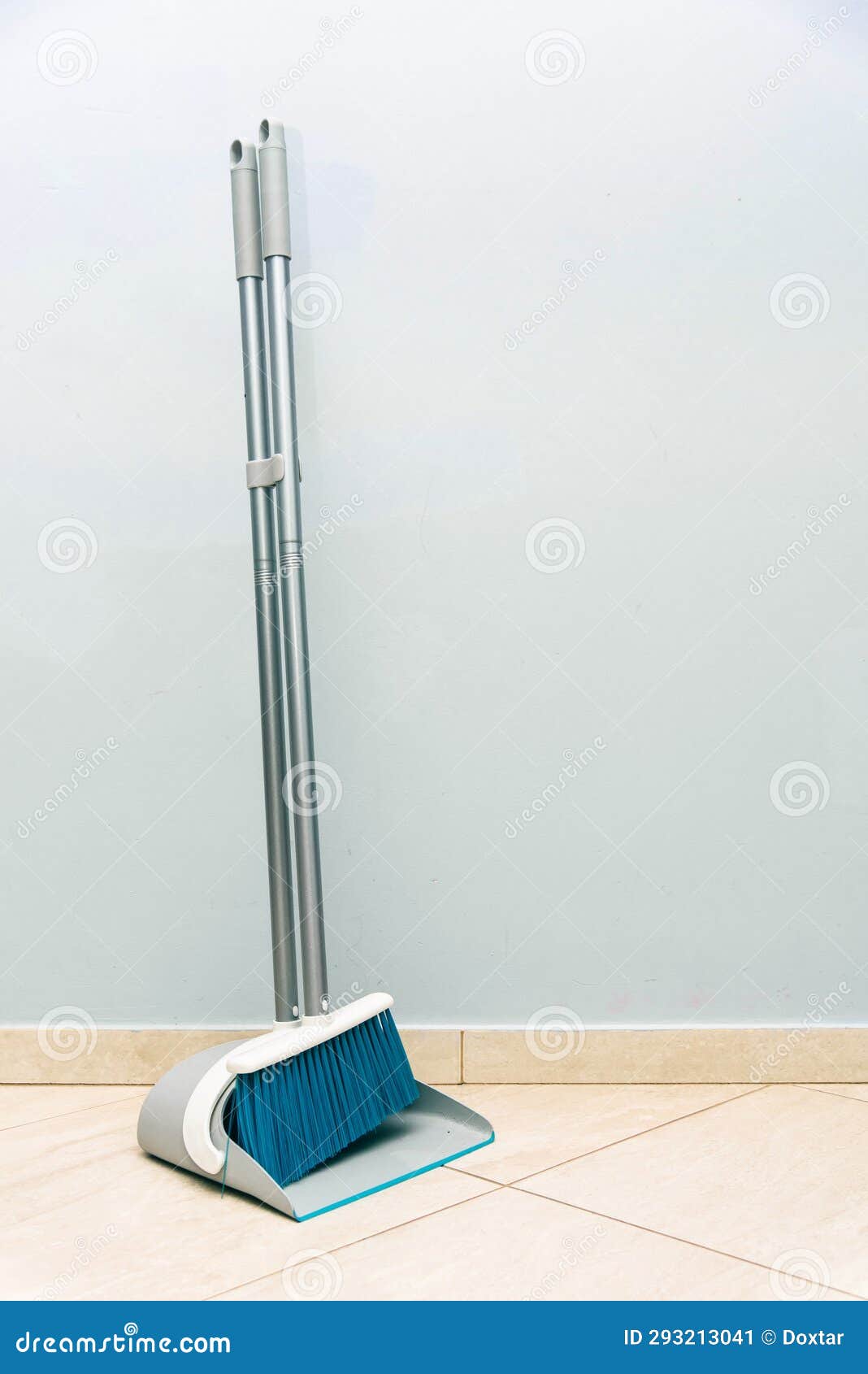 Scoop and Broom for Cleaning. Plastic Scoop for Collecting Garbage ...