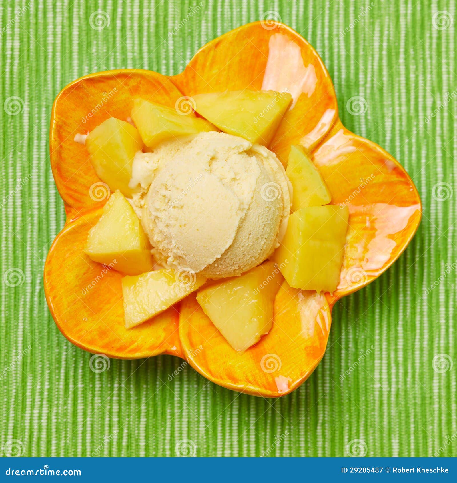 Scoop of Homemade Mango Ice Cream Stock Image - Image of naectarine ...