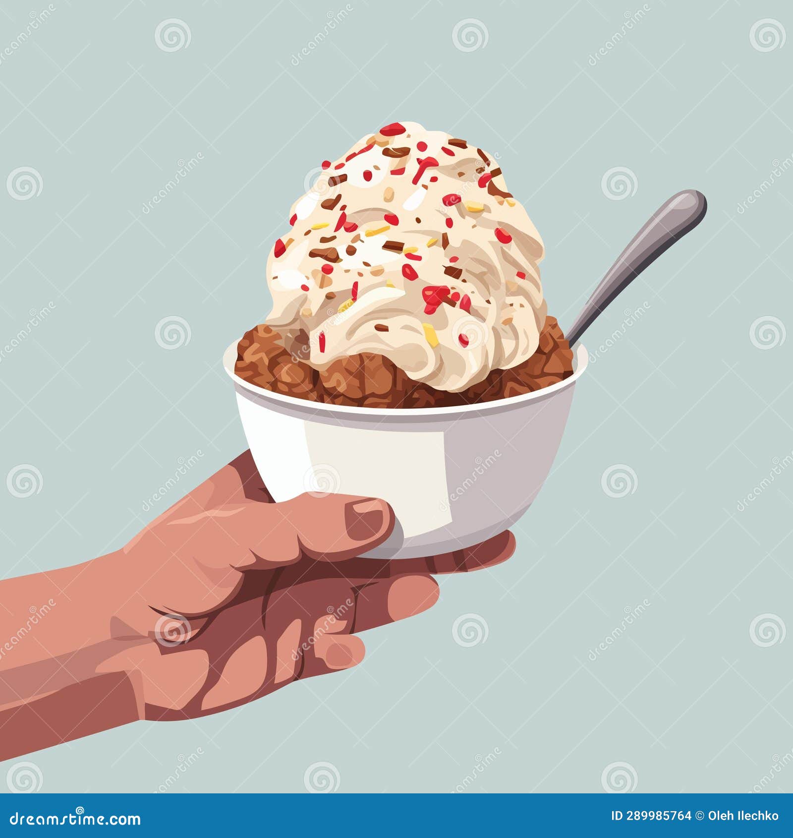 Scoop of Ice Cream Vector Flat Minimalistic Isolated Illustration Stock ...