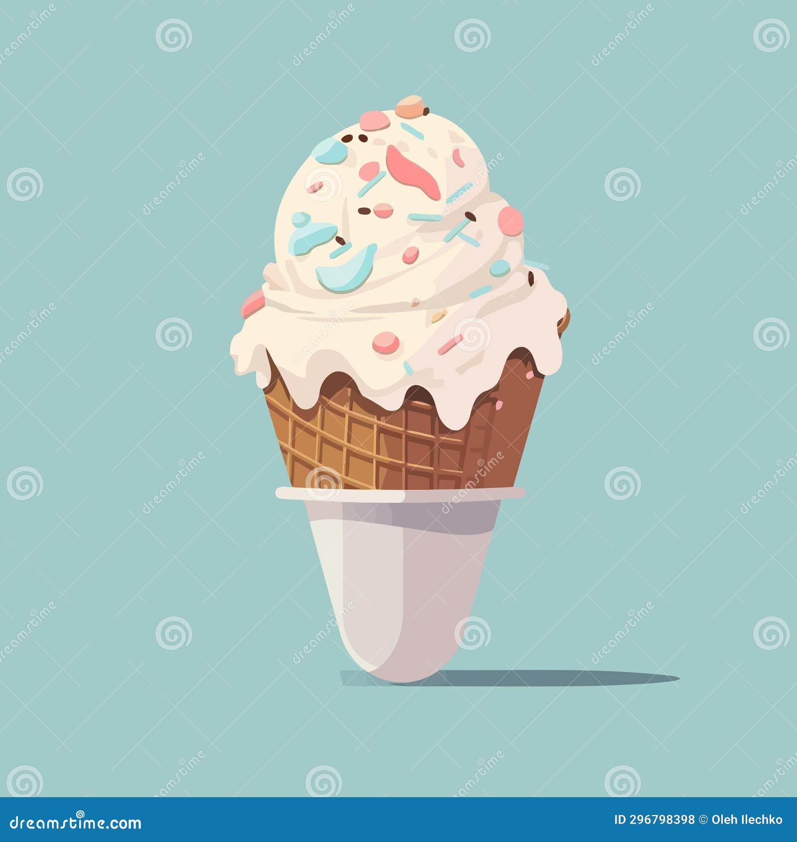 Scoop of Ice Cream Vector Flat Minimalistic Isolated Illustration Stock ...