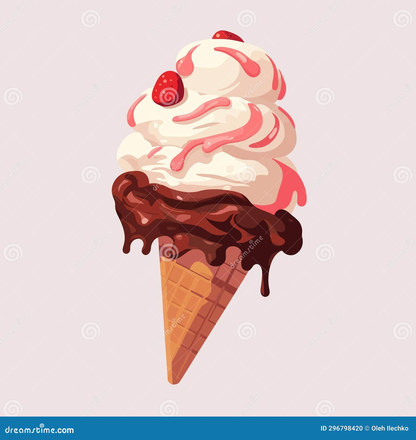 Scoop of Ice Cream Vector Flat Minimalistic Isolated Illustration Stock ...