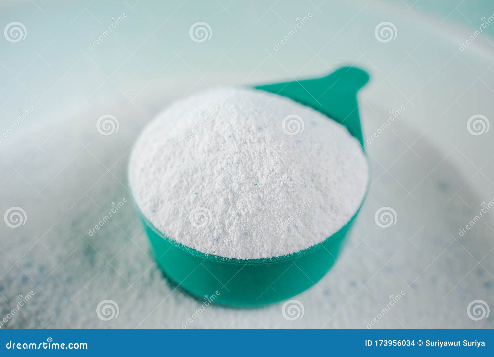 Scoop of Laundry Detergent Powder for Washing Machine Stock Photo ...