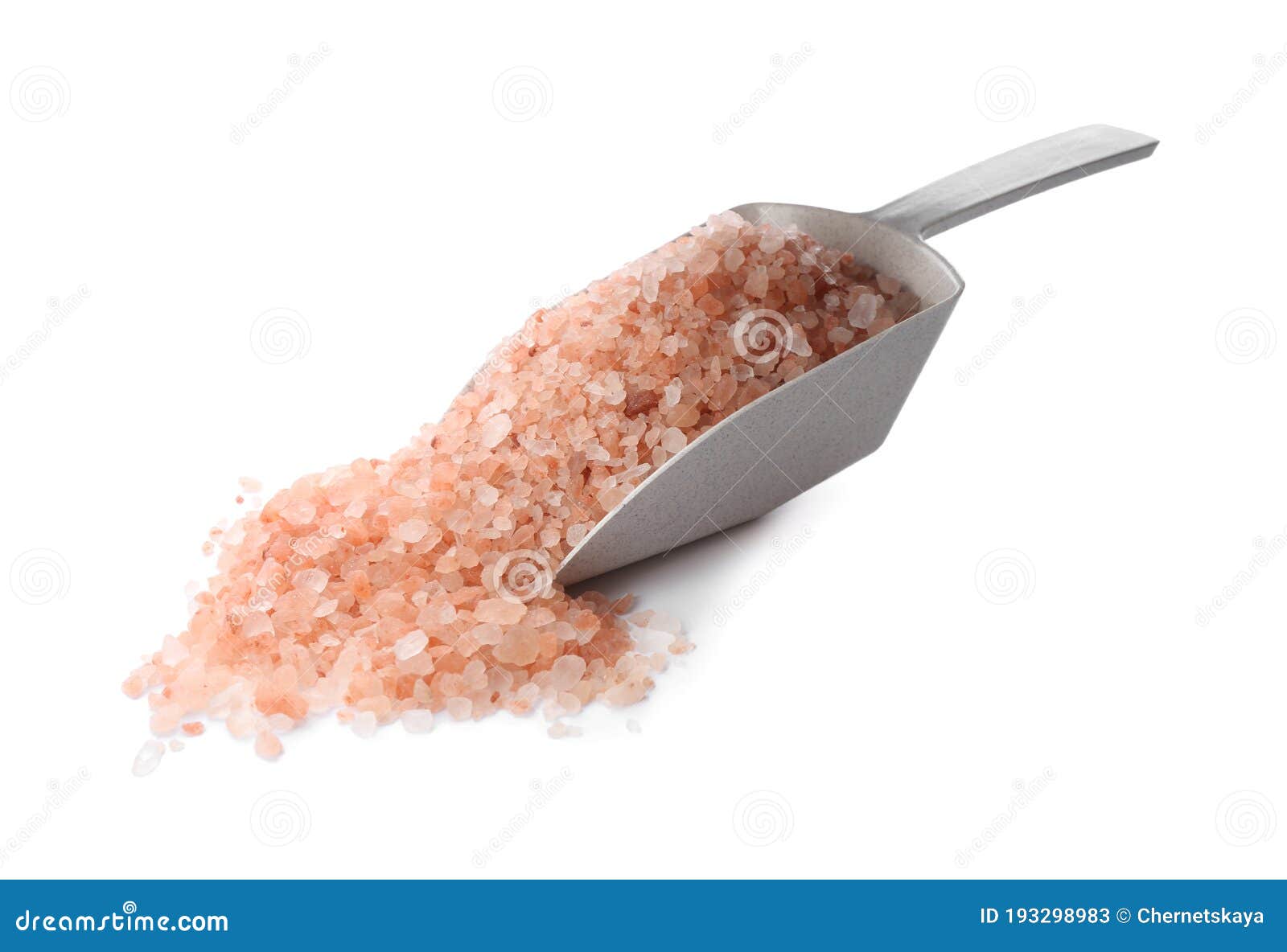Scoop with Pink Himalayan Salt Isolated Stock Image - Image of ...