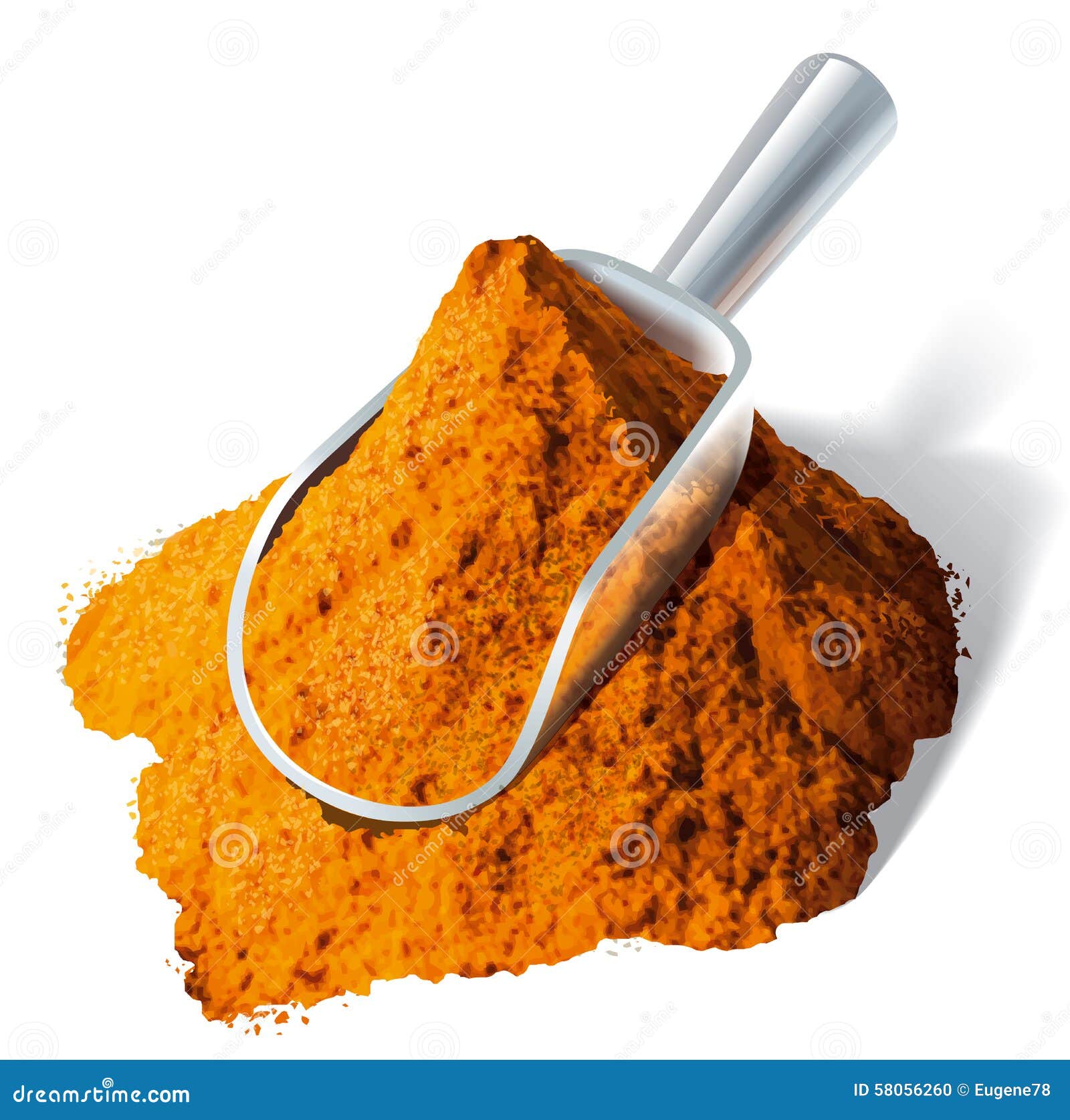 Scoop with Spice. Curry. Illustration Stock Vector - Illustration of ...