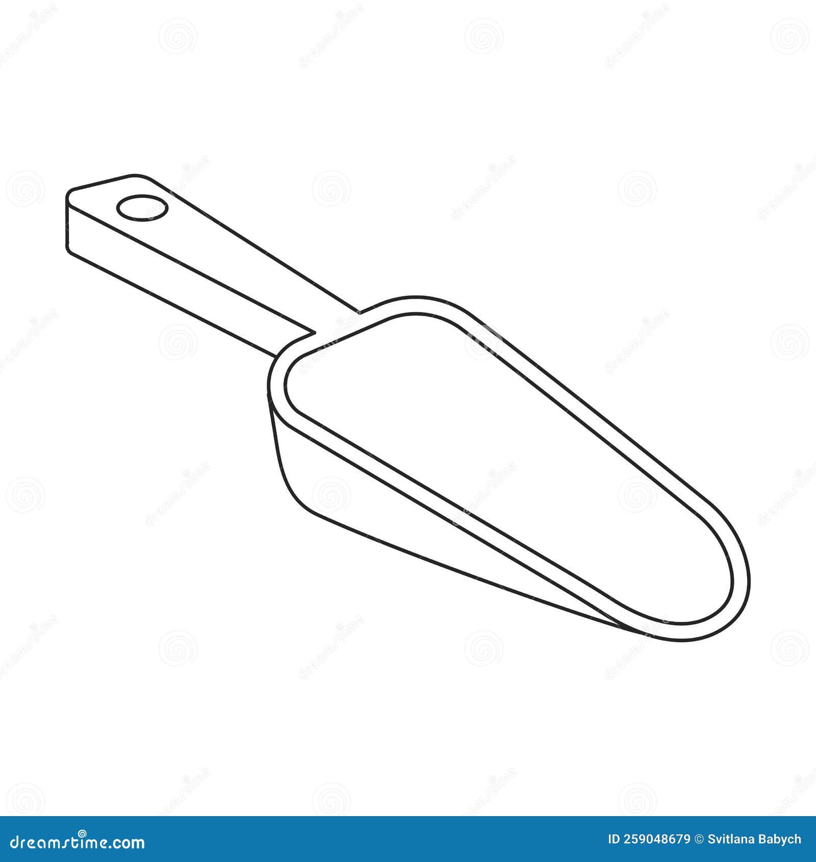 Scoop Vector Icon.Outline Vector Icon Isolated on White Background ...