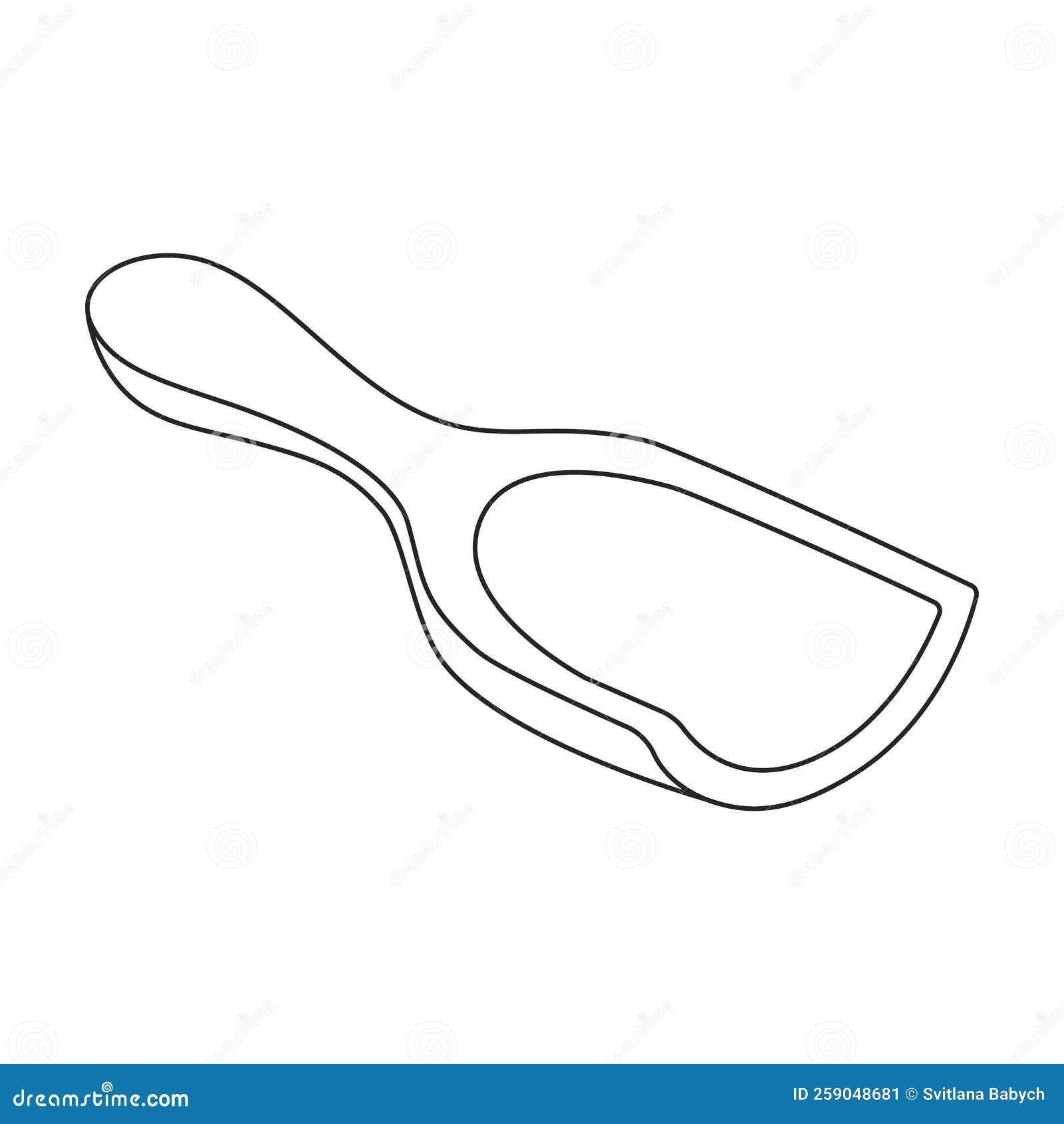 Scoop Vector Icon.Outline Vector Icon Isolated on White Background ...