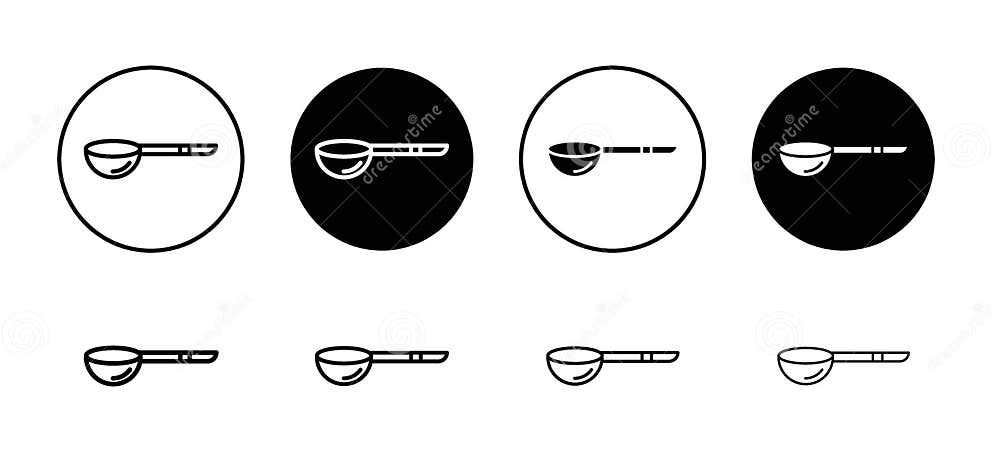 Scoop Vector Icon Set Collection. Scoop Outline Flat Icon Stock ...