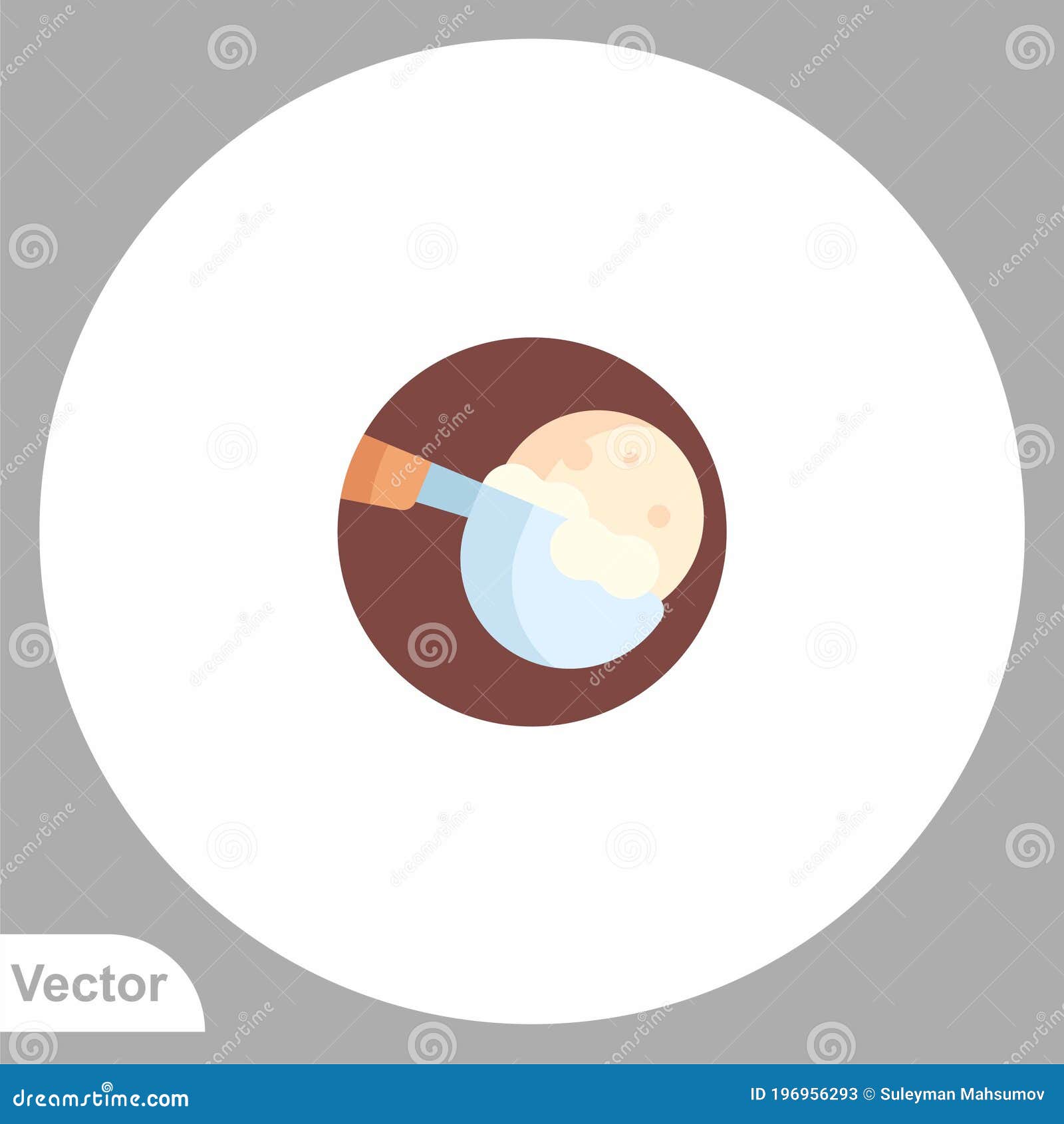 Scoop Vector Icon Sign Symbol Stock Vector - Illustration of dairy ...