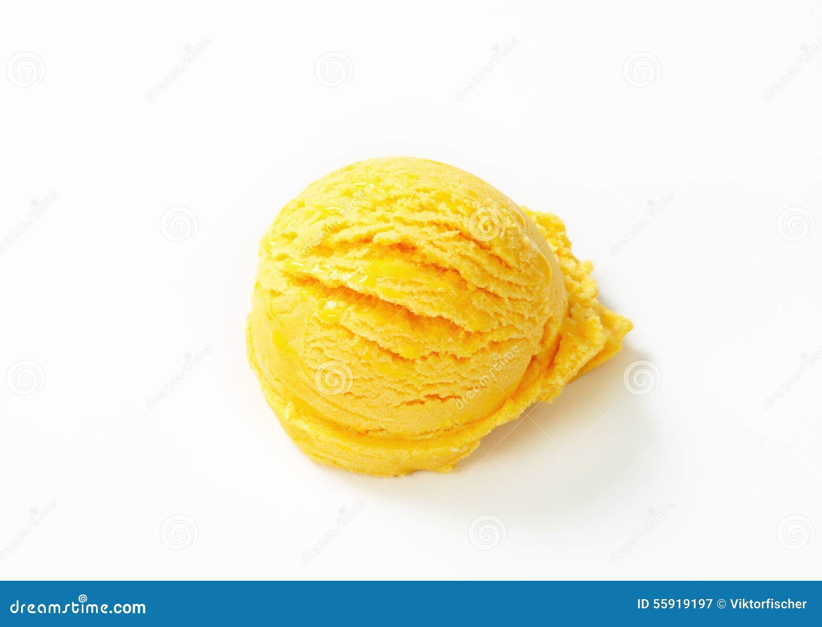 Scoop of yellow ice cream stock image. Image of banana - 55919197