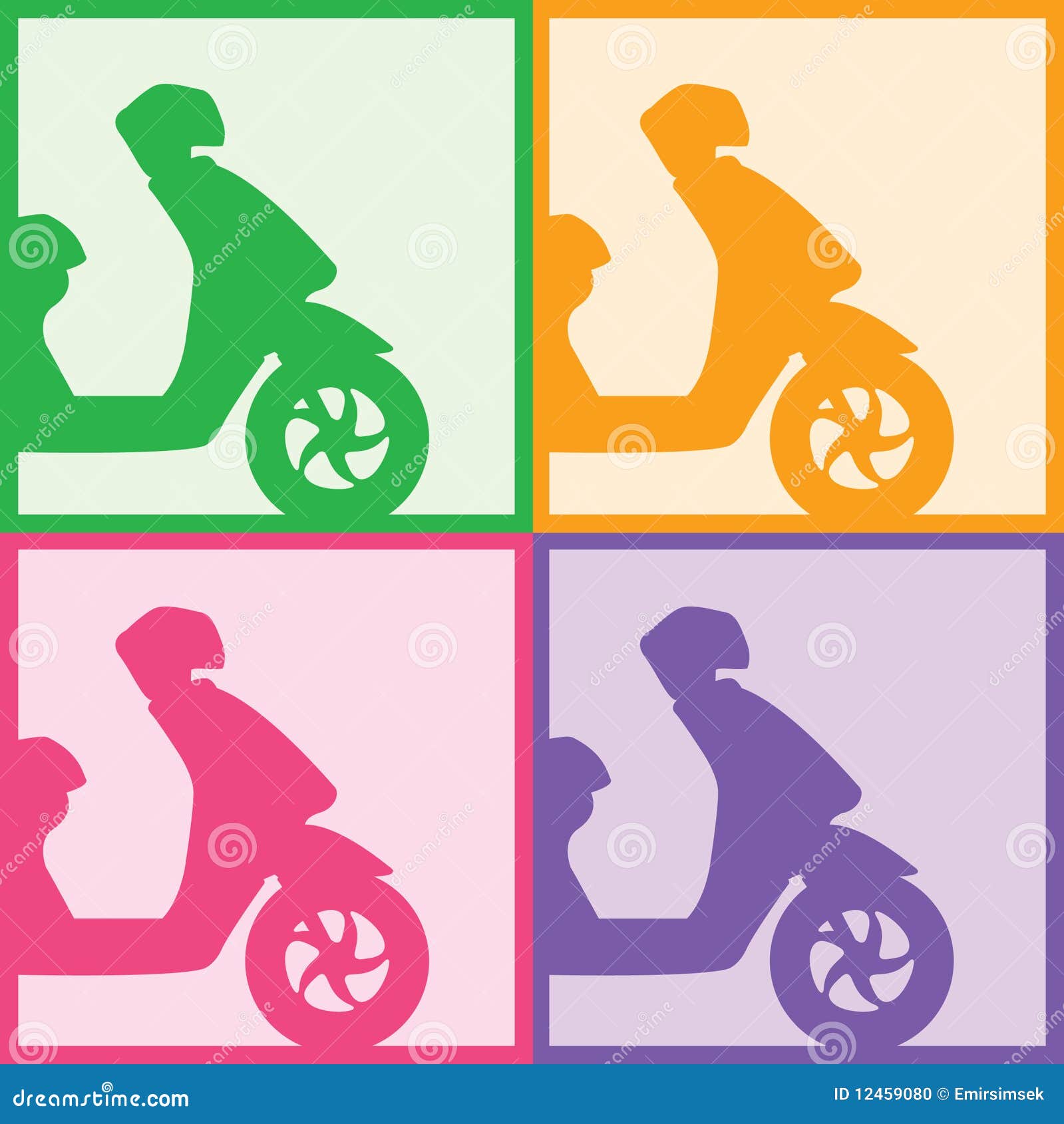 Scooter stock vector. Illustration of adventure, extreme - 12459080