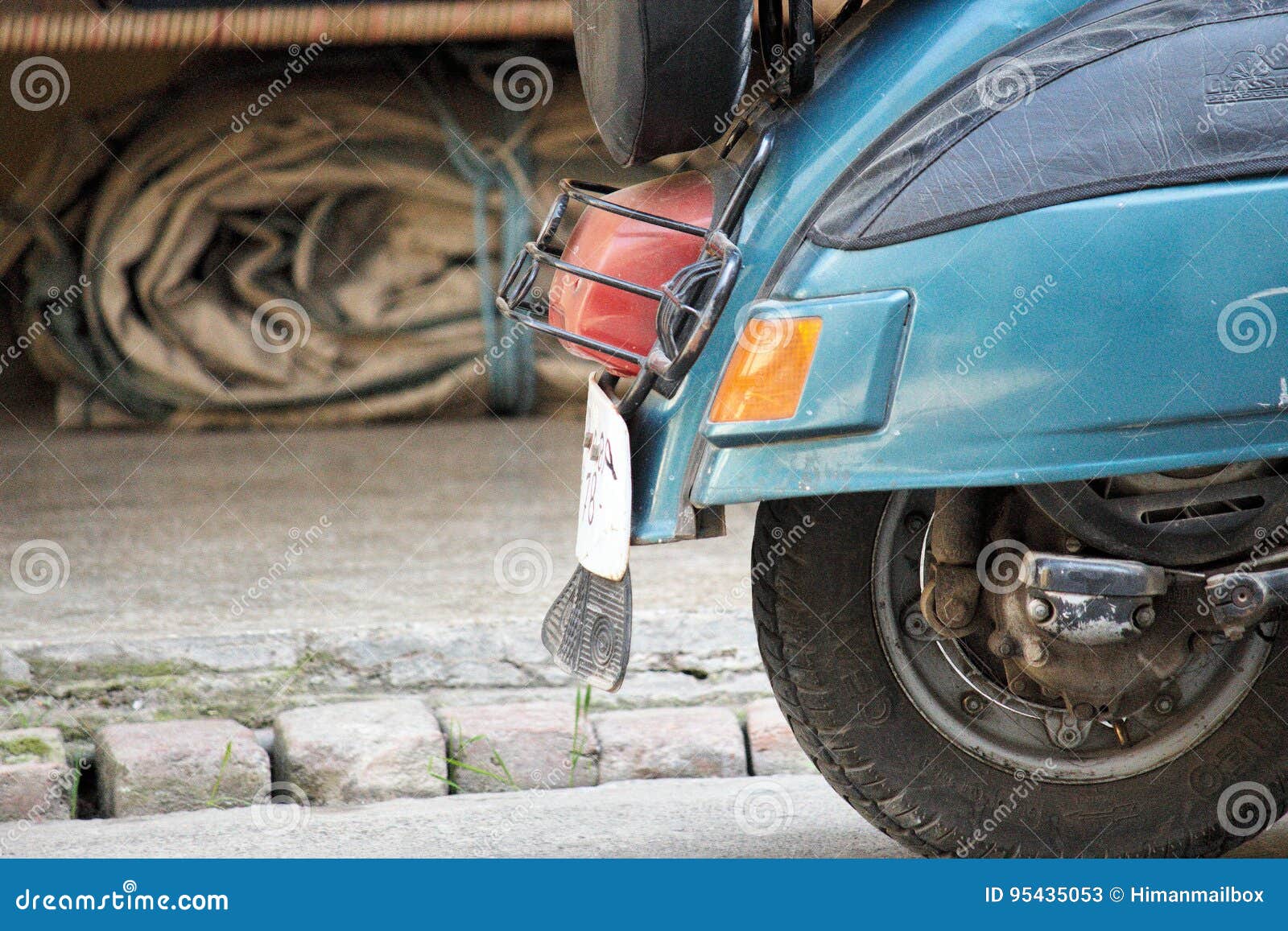Scooter back side view stock image. Image of scooter - 95435053
