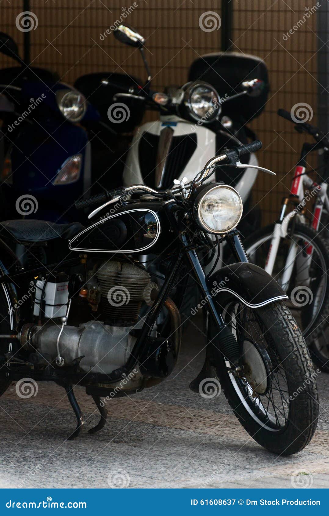 Scooter, Bicycles and Motorbikes. Stock Image - Image of lease, choice ...