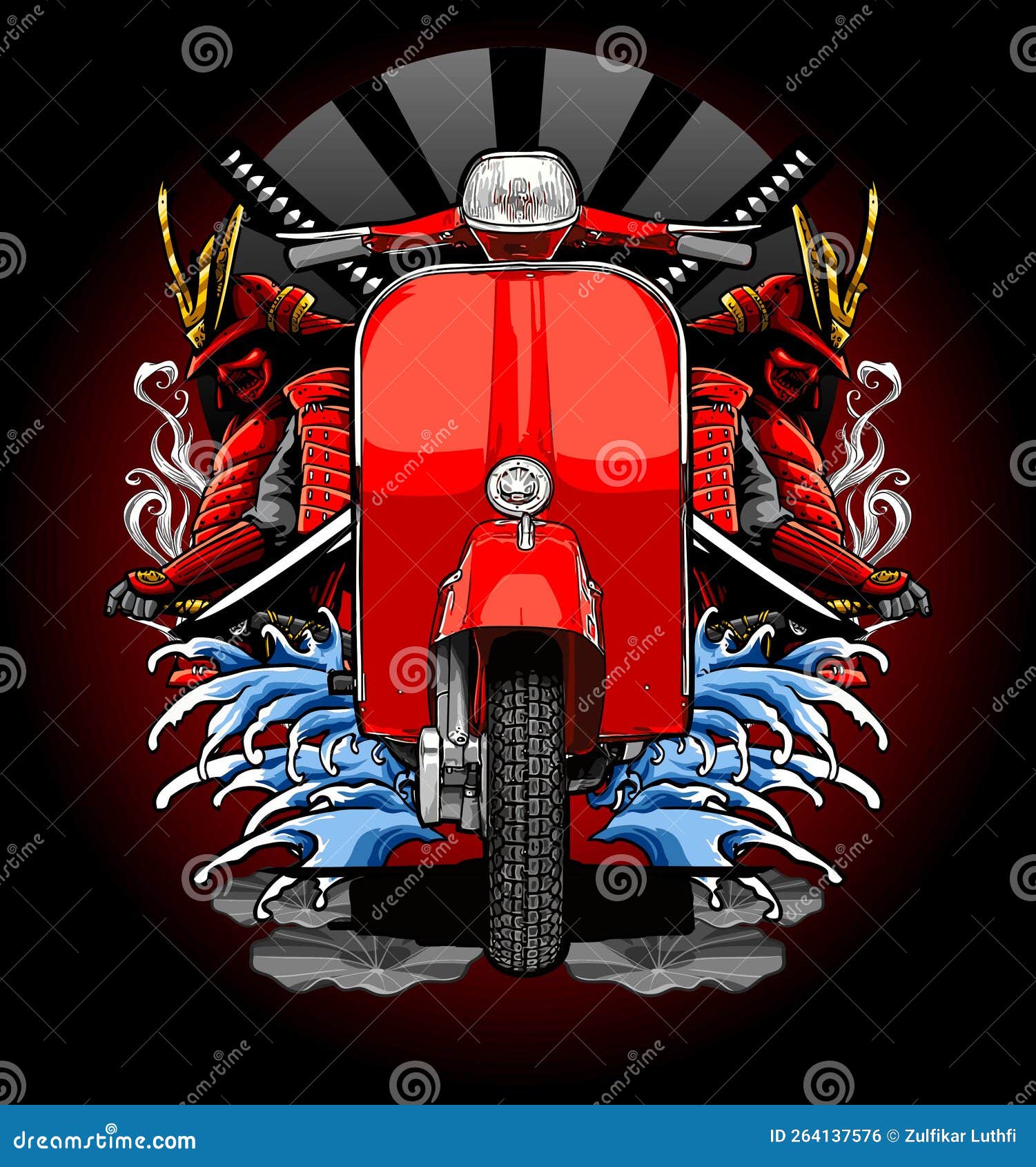 Samurai Background Parchment Katana Fighting Stance Ink Silhouette ...