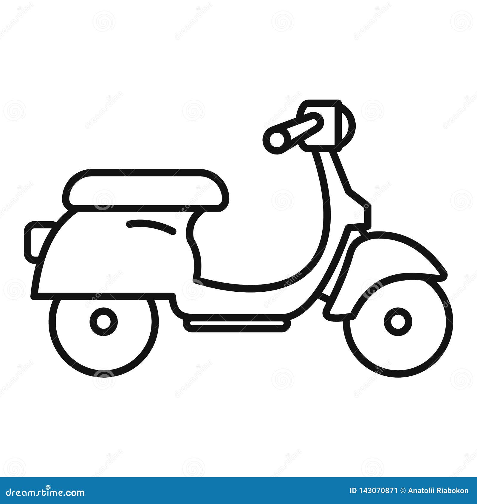 Scooter Delivery Icon, Outline Style Stock Vector - Illustration of ...
