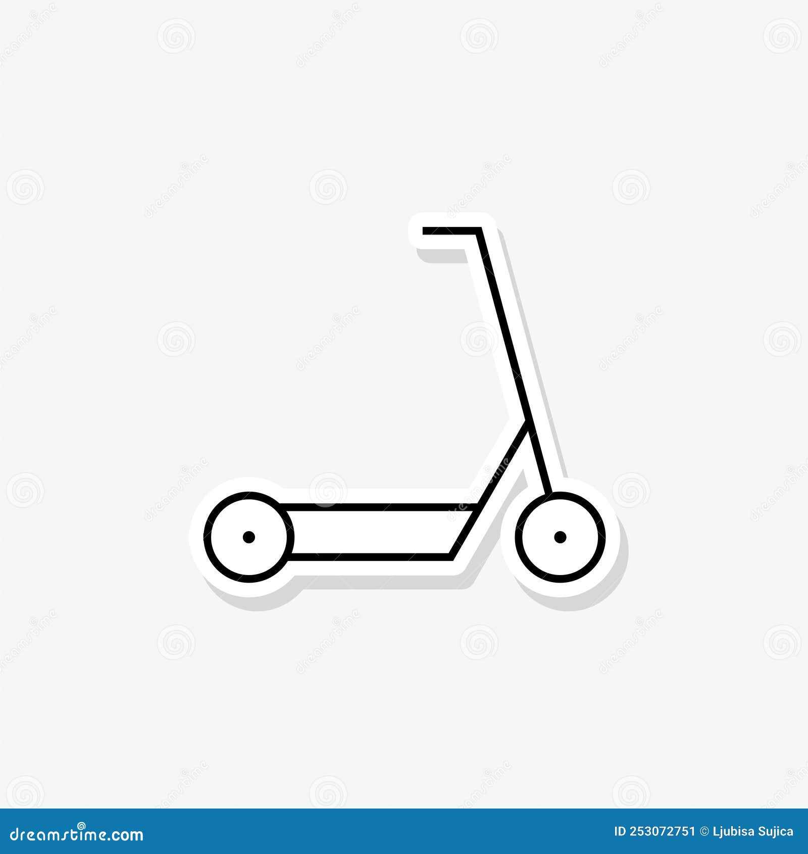 Scooter Electric with Linear Style Logo Icon Sticker Stock Illustration ...
