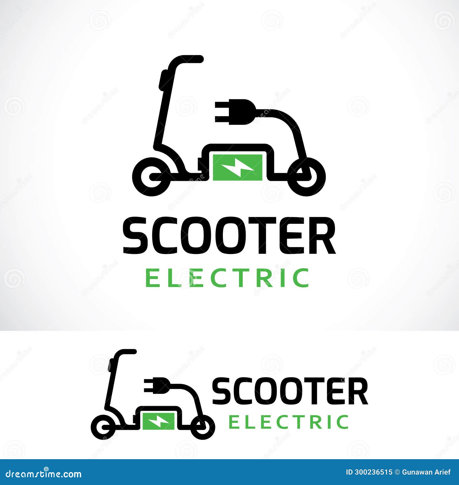 Scooter Electric Logo Design Template Stock Illustration - Illustration ...