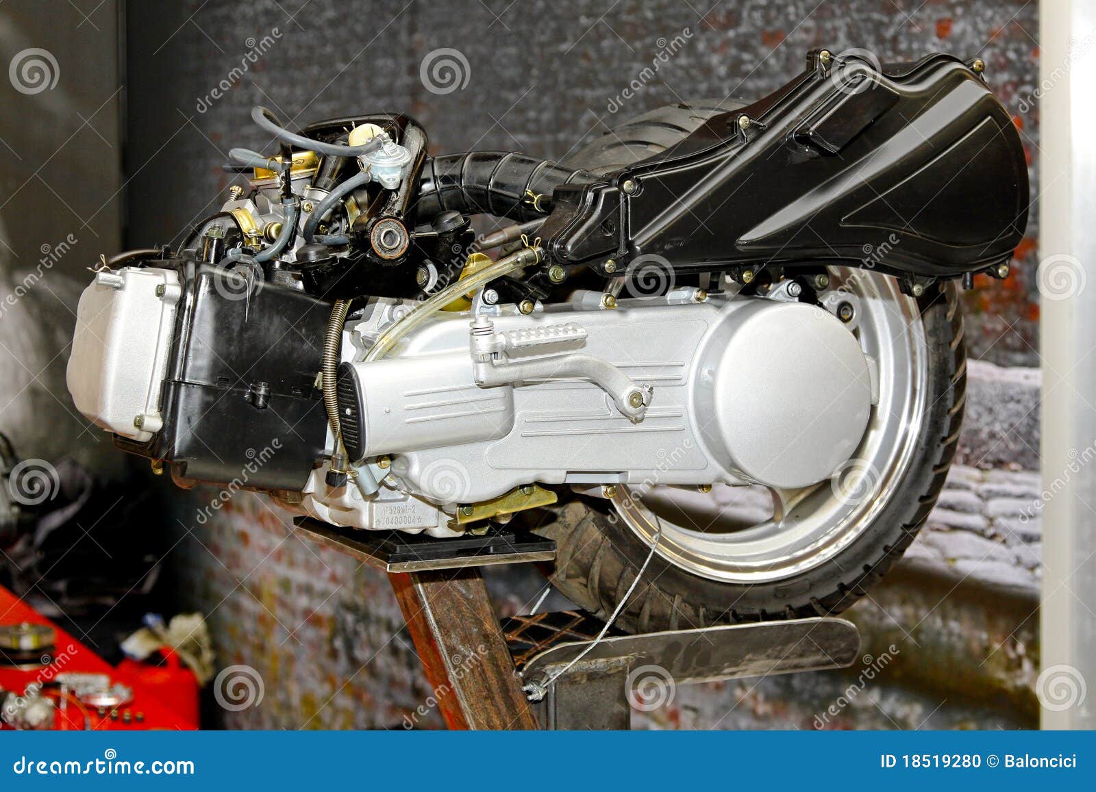 Scooter engine stock photo. Image of motor, motorcycle - 18519280
